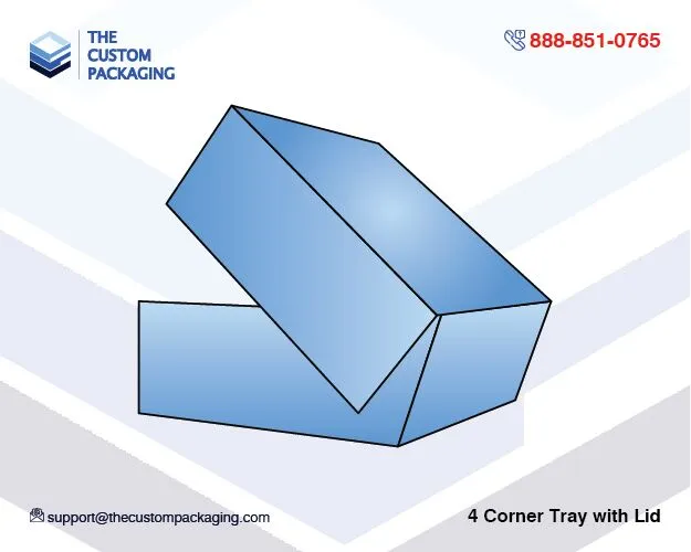 4 Corner Tray with Lid - The Custom Packaging