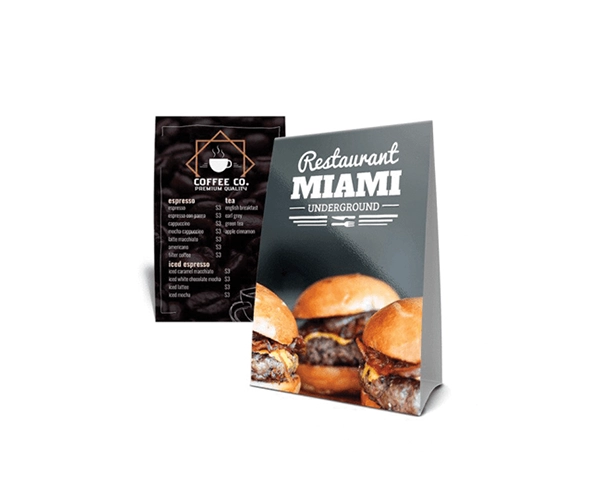 Custom Table Tents - The Custom Packaging